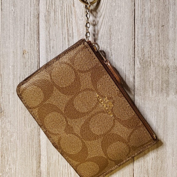 Coach | Bags | Coach Signature Canvas Key Chain Wallet | Poshmark
